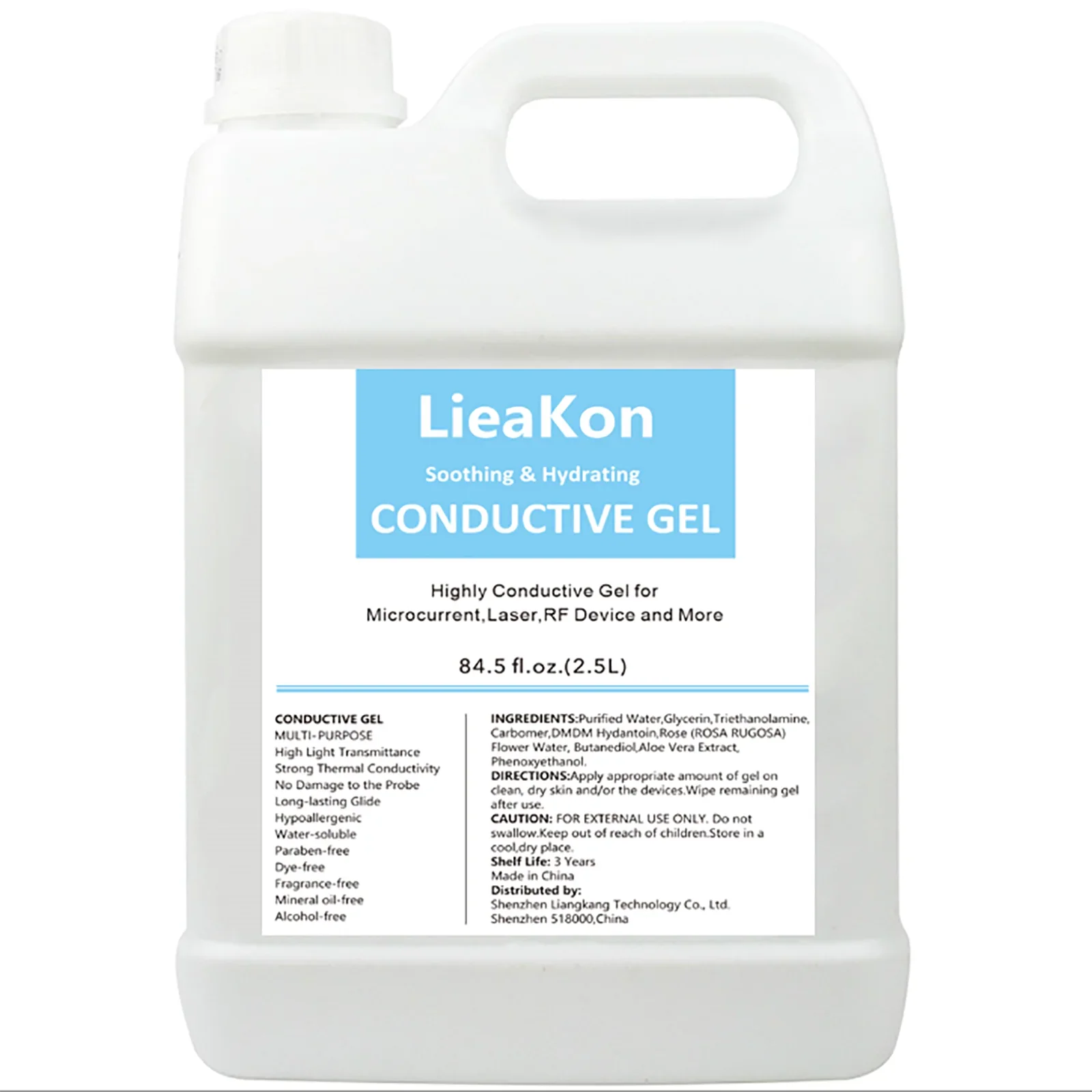 2.5L Gel Conductor Radiofrecuencia y Cavitacion Clear Contact Gel for
